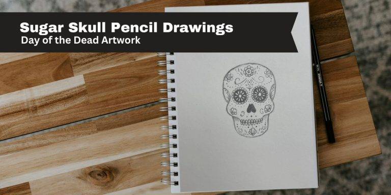 4 Easy Sugar Skull Pencil Drawings | Day of the Dead Artwork